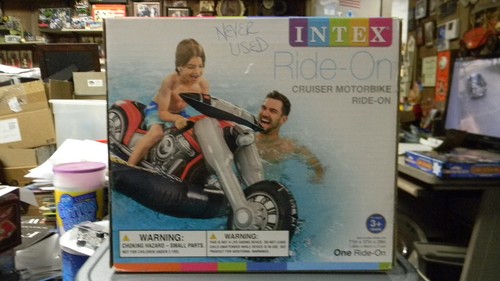 Intex 57534EP Cruiser Motorcycle Inflatable Ride-on Pool Float Toy for ...