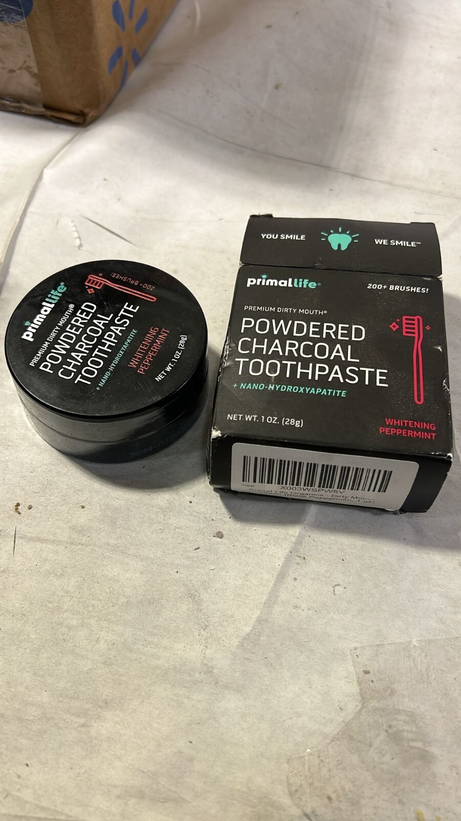 Primal Life Powdered Charcoal Toothpaste - Peppermint, 1oz, Vegan | eBay