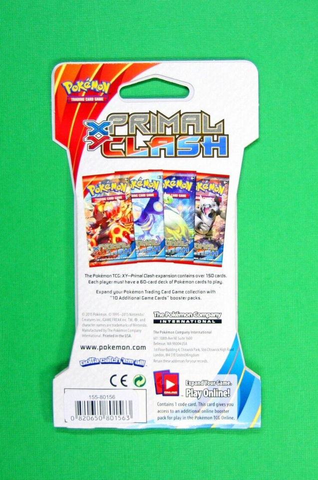 Pokemon TCG XY Primal Clash New Factory Sealed Sleeved Booster Pack | eBay
