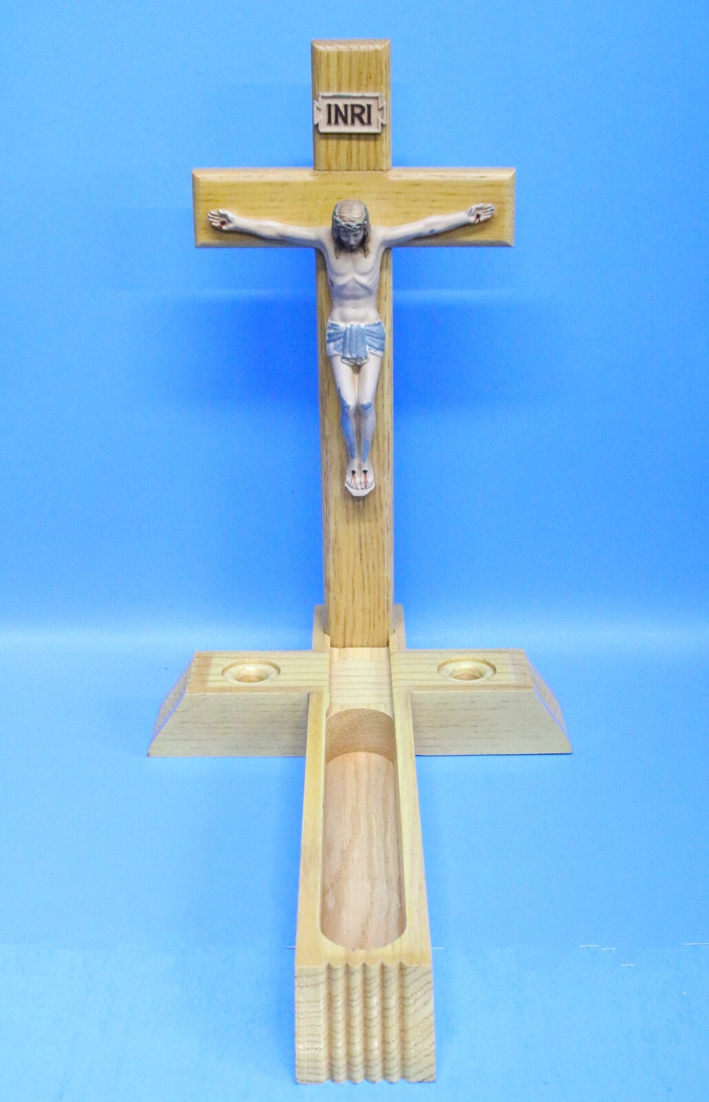 VINTAGE MCM CATHOLIC WOOD CRUCIFIX FOR LAST RITES - SICK CALL ...