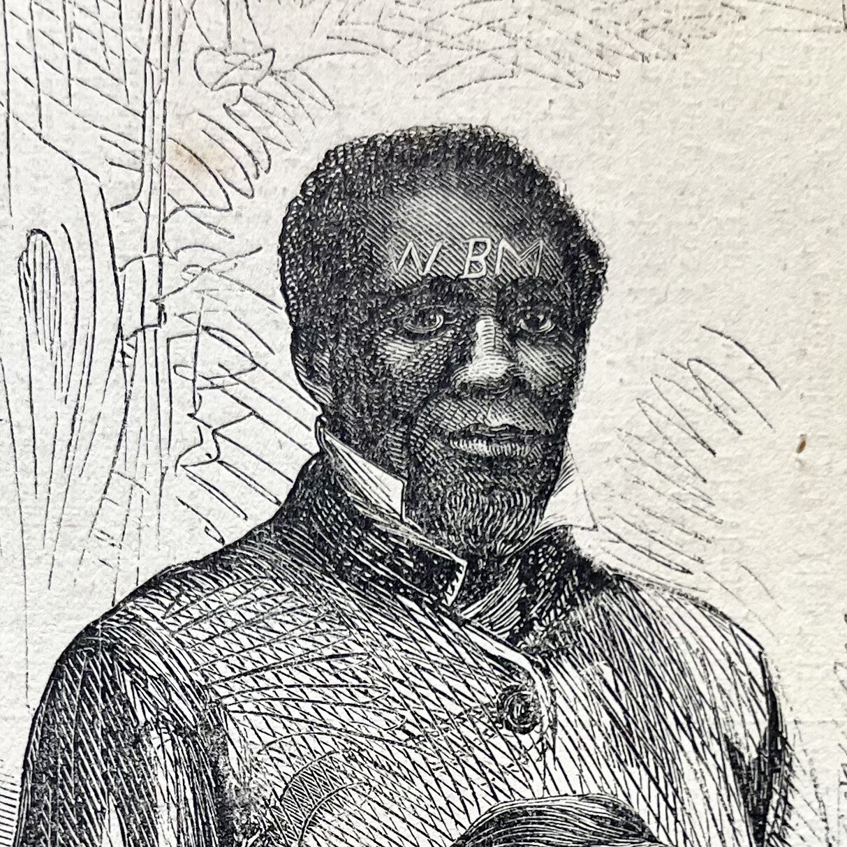 1864 CIVIL WAR Newspaper NEGR0 WILSON CHINN W MASTER INITIALS Forehead 1864-civil-war-newspaper-negr0-wilson-chinn-w-master-initials-forehead