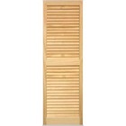 Pinecroft Exterior Louvered Shutters Pair 15 In. x 43 In. Rectangle ...