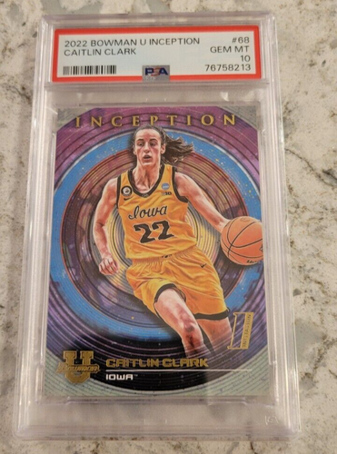 Caitlin Clark 2023 PSA 10 Bowman U Inception Gem Mint Perfect Rookie ...