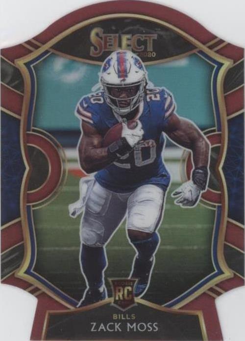 2020 Panini Select - Concourse Zack Moss #69 Maroon Prizm Die-Cut (RC ...