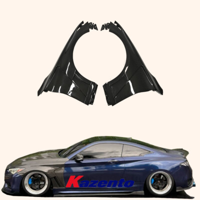 2017-2022 Infiniti Q60 Front Vented Fender Carbon Fiber Pair Car Body ...