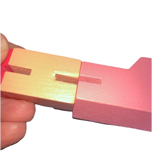 Areaware Cubebot David Weeks Studio Wooden Robot 2019 Rare Pink Red White Peach | eBay