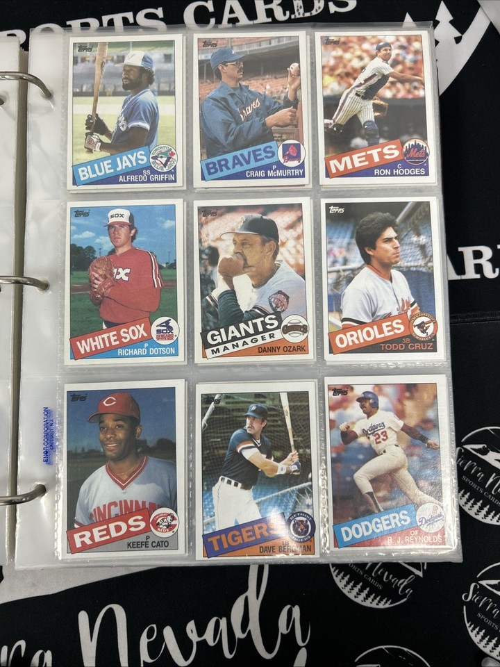 1985 Topps Baseball Complete Set Binder Sorted By Number (K) | eBay