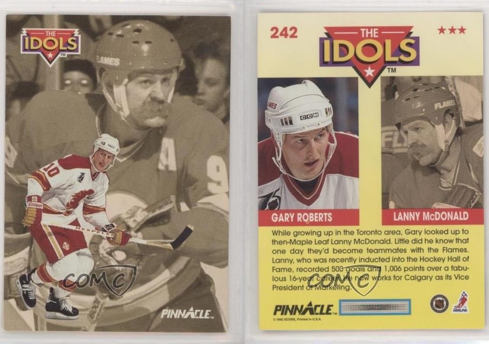 1992-93 Pinnacle Gary Roberts Lanny McDonald #242 HOF 1k1 | eBay