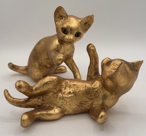 MCM Anthony Freeman McFarlin Gold VINTAGE Ceramic CATS Pottery Signed ...