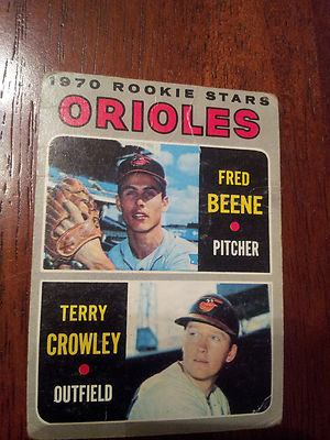 1970 TOPPS BASEBALL #121 ROOKIE STARS FRED BEENE TERRY CROWLEY RC ...