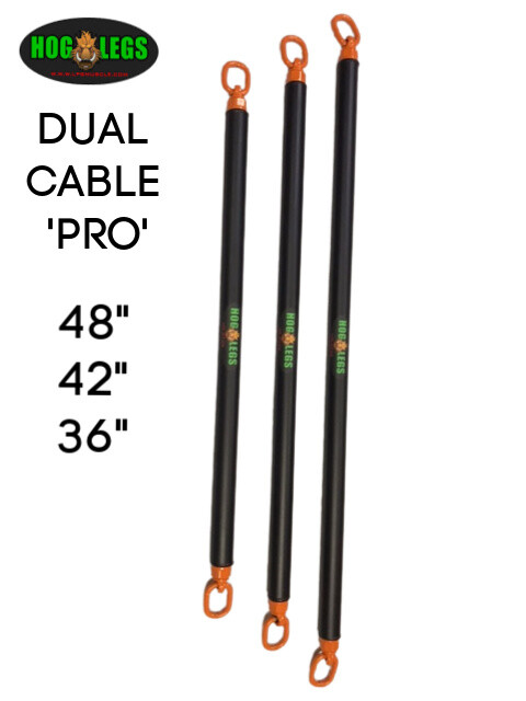 HOG LEGS Dual Cable Machine Bar PRO 'Live' choose 36"/42"/48" by 1.25 ...