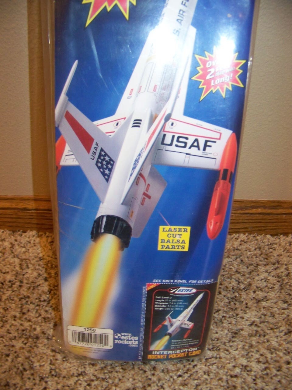 HTF! Estes INTERCEPTOR (USAF) Model Rocket Kit #1250 *Factory Sealed ...