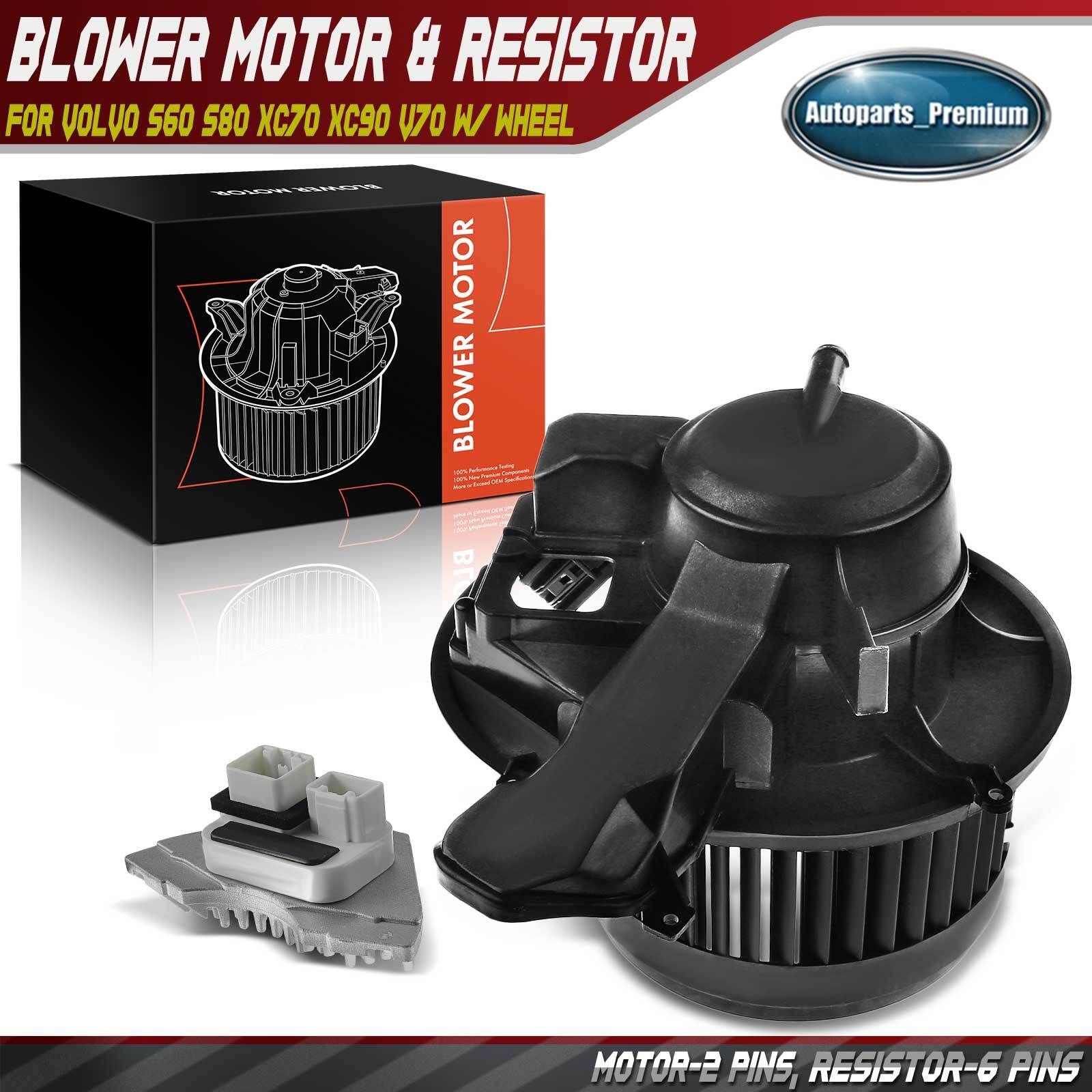 Front HVAC Blower Motor & Resistor Kit for Volvo S60 S80 XC70 XC90 V70 ...