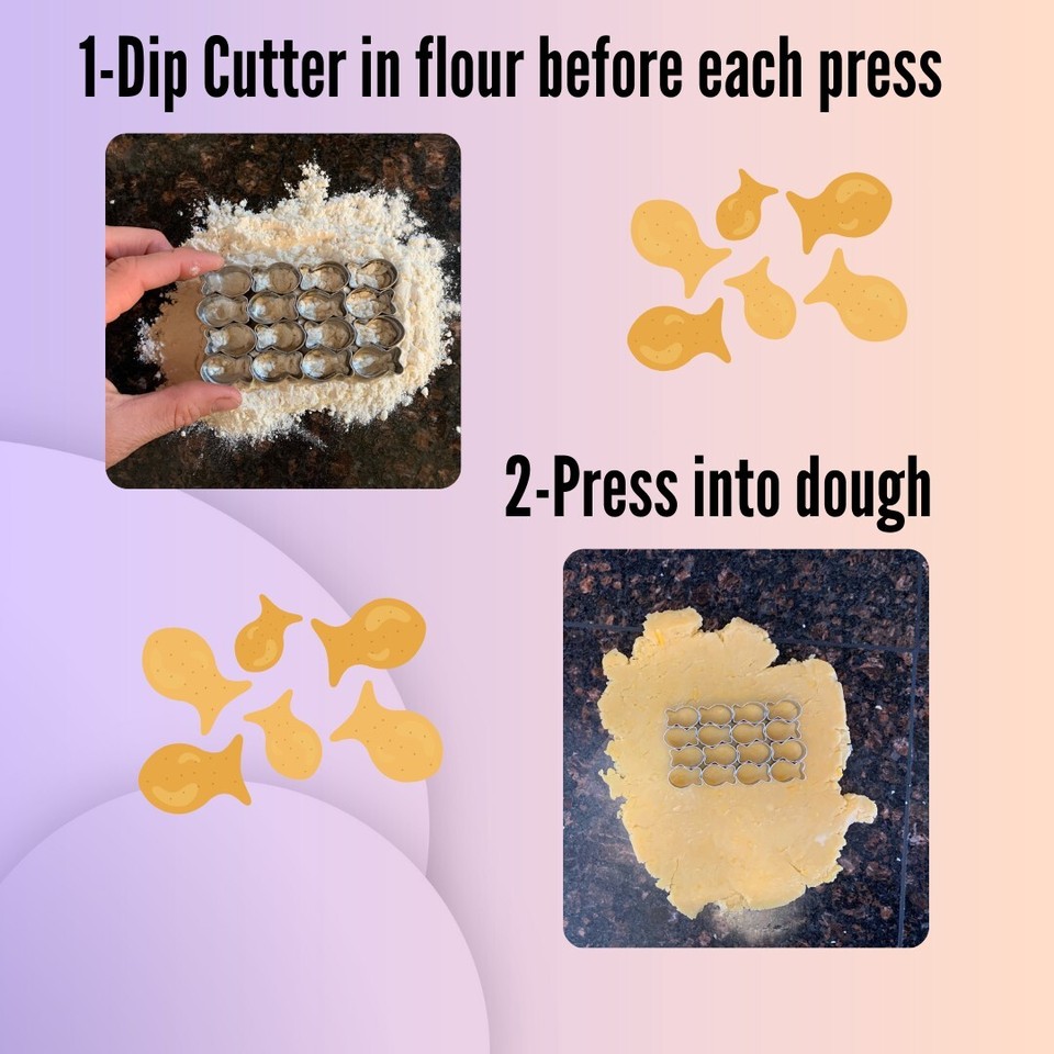 Mini Tiny Goldfish Fish Cracker Cookie Cutter Mold Baked Shaped Maker ...