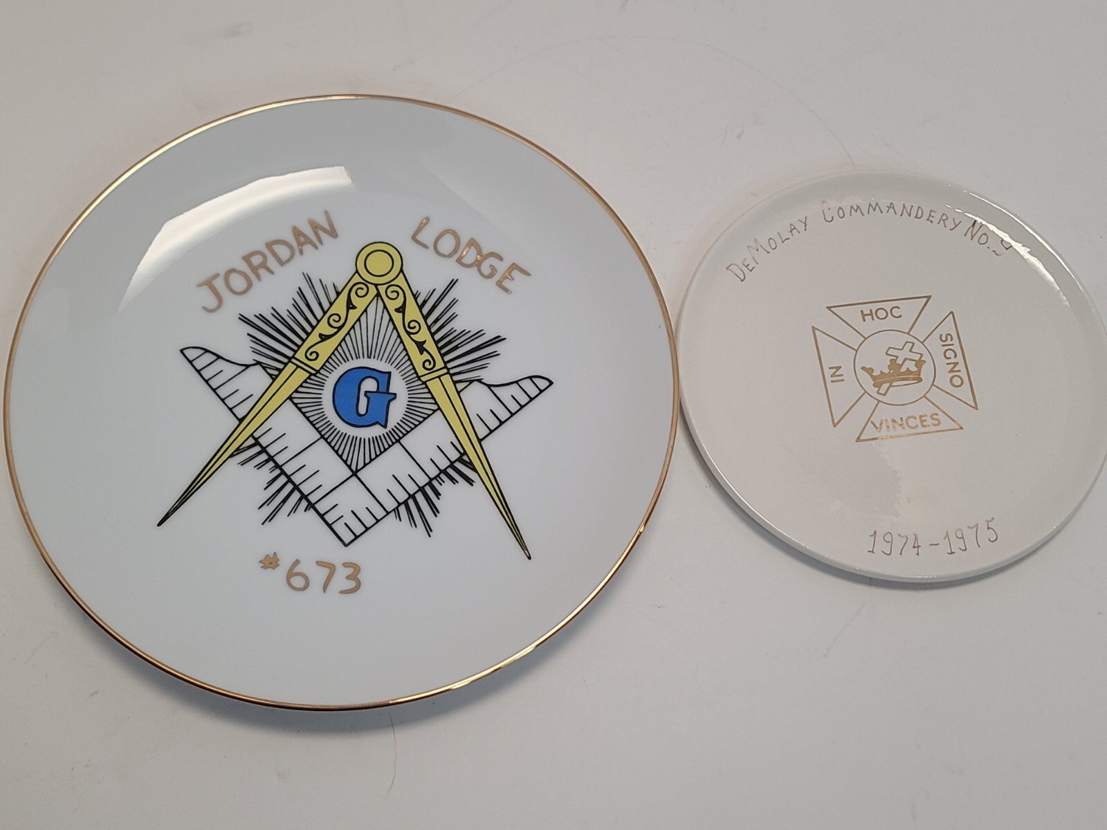 Vintage Lot of 2 Masonic Collectible Porcelain Ceramic Decorative ...