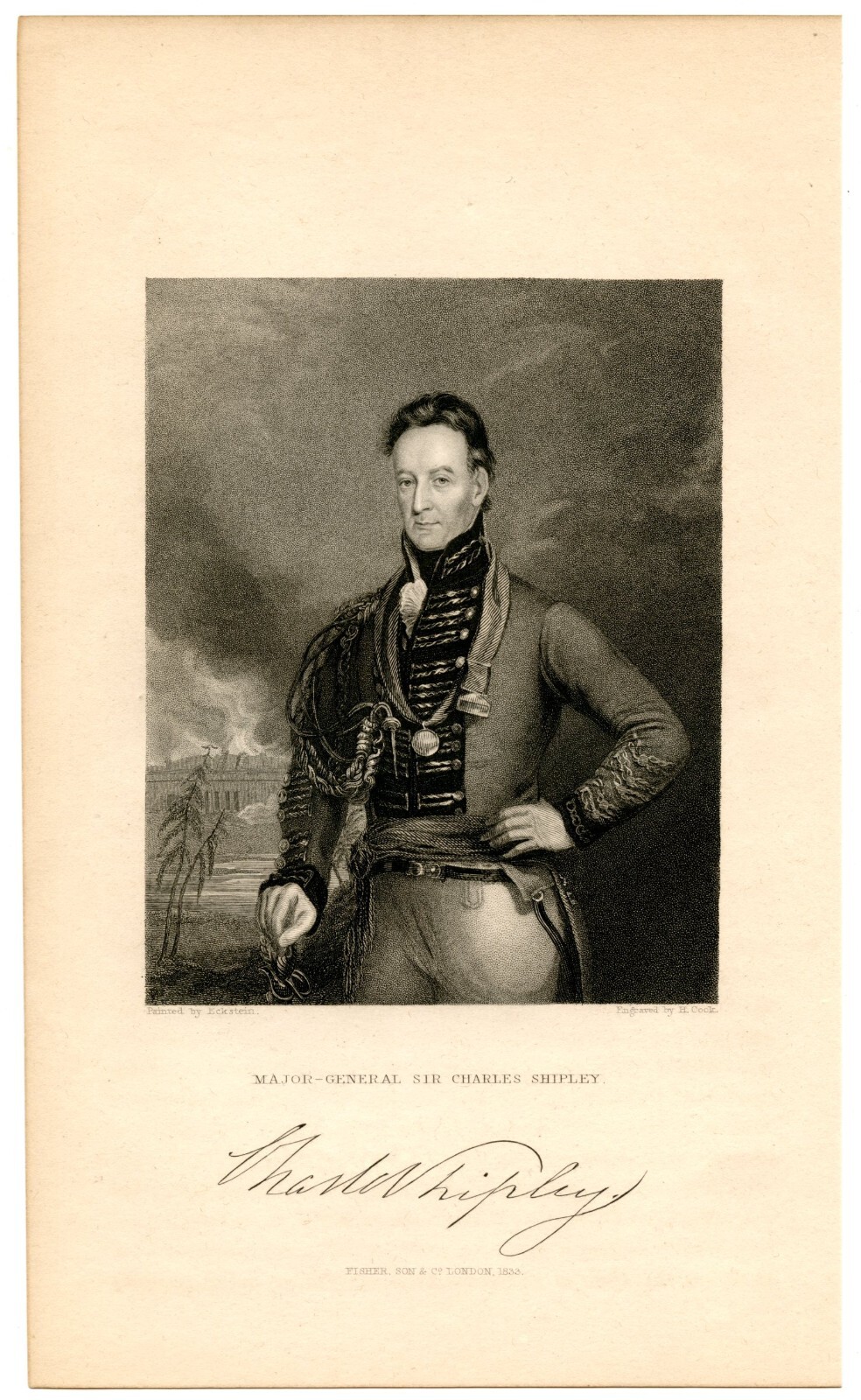 CHARLES SHIPLEY, British Army General/Governor of Grenada, 1833 ...