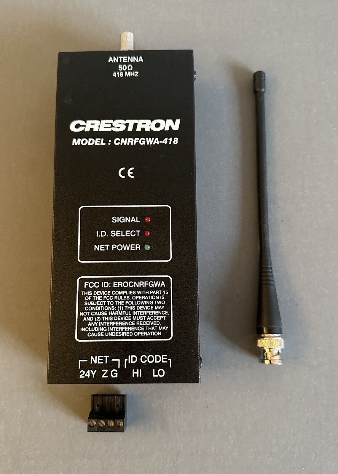 CRESTRON CNRFGWA-418 WIRELESS RF GATEWAY RECEIVER 418MHz w/Antenna | eBay