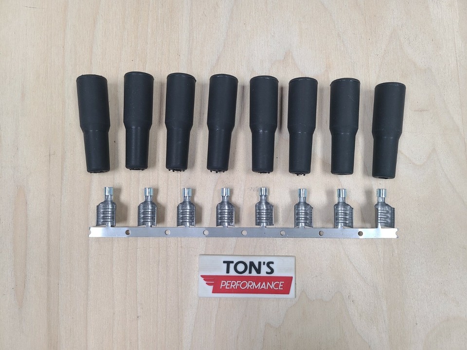 8 Pack Spark Plug Wire Boot & Terminal LSX LS1 LS LT1 LT Coil Pack 180 ...