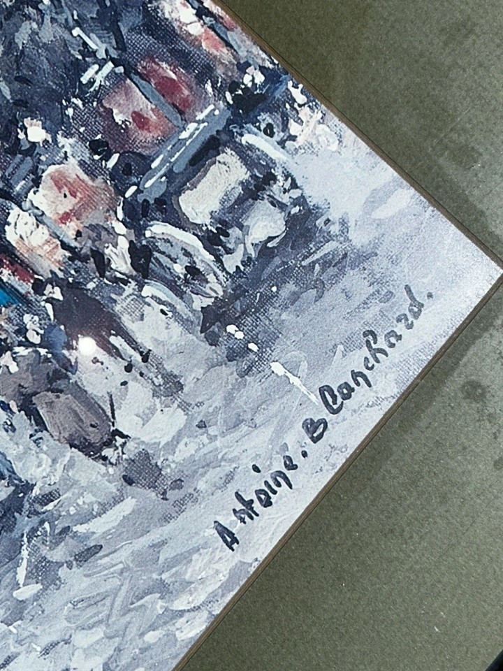 Paris City Framed Wall Art 24”x 18” Famous Antoine Blanchard artist ...