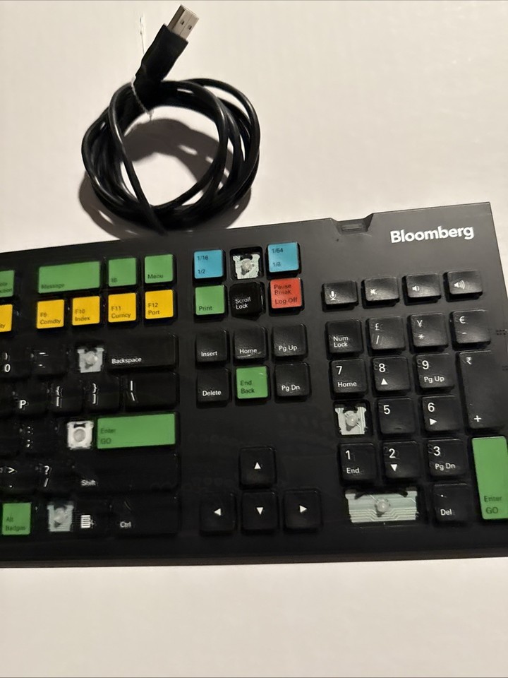 Bloomberg Financial Trade Keyboard STB100 Wired USB Chipped, Missing ...