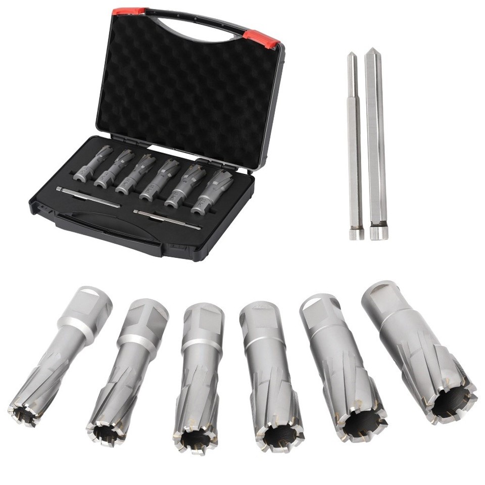 Hollow Core Drill Bits for Iron Stainless Steel 6Pcs TCT Annular Cutter ...