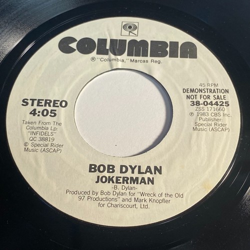 Bob Dylan: Jokerman / (Same) 45 - Columbia | eBay