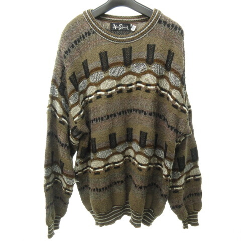 Alan Stuart 90'S Vintage Knit Sweater 3D Knitted Made In Usa All ...