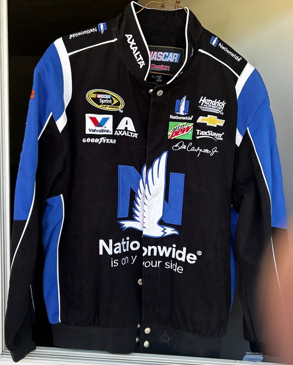 NASCAR Dale Earnhardt Jr #88 Nationwide Racing Blue Jacket Mens Size ...