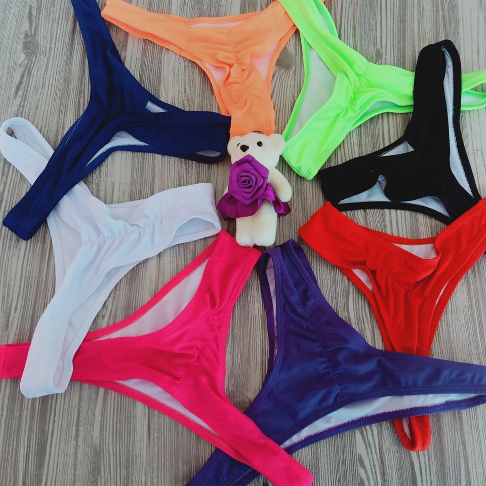 Exy Tiny Brazilian Bikini Bottom Female Swimwear Women G-String Briefs ...