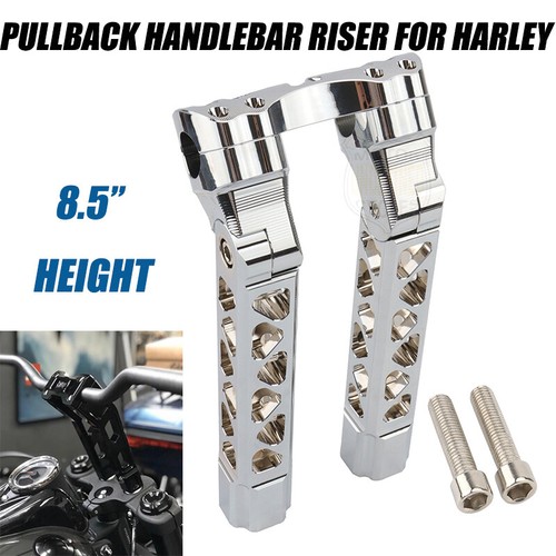 8.5" Pullback Handlebar Risers Clamps For Harley Dyna Softail Sportster ...