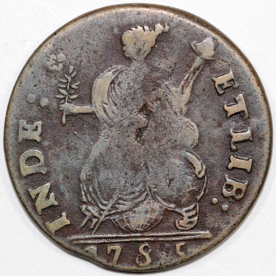 1785 1c 5-F.5 Connecticut Colonial Copper Coin | eBay