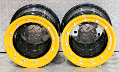 HONDA YAMAHA BANSHEE RAPTOR YFZ TRX BEADLOCKS ATV 9X8 REAR BLACK YELLOW ...