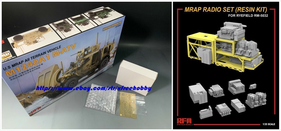 RYEFIELD MODEL RFM RM-5032 1/35 U.S MRAP All Terrain Vehicle M1240A1 M ...