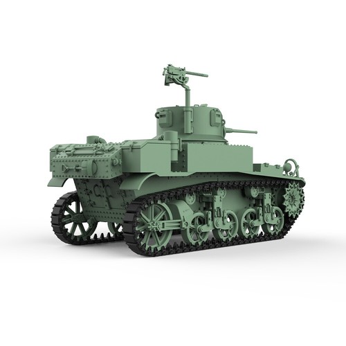 SSMODEL SS24505 1/24 Military Model Kit US M3A1 Stuart Light Tank | eBay