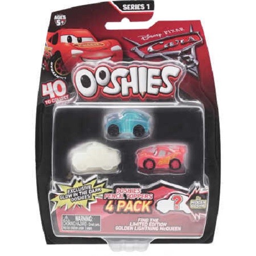 NEW DISNEY CARS 3 OOSHIES SERIES 1 PENCIL TOPPERS 4 PACK - 76456 ...