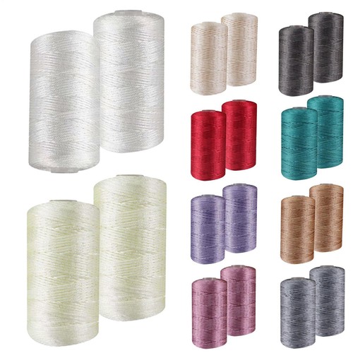 2pcs Nylon Crochet Yarn Cord Thin Ice Cotton Thread Handmade DIY Craft ...