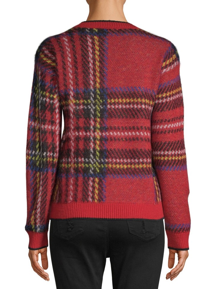 Time And Tru Women's Brushed Plaid Pull Over Sweater XX-LARGE (20) Red ...