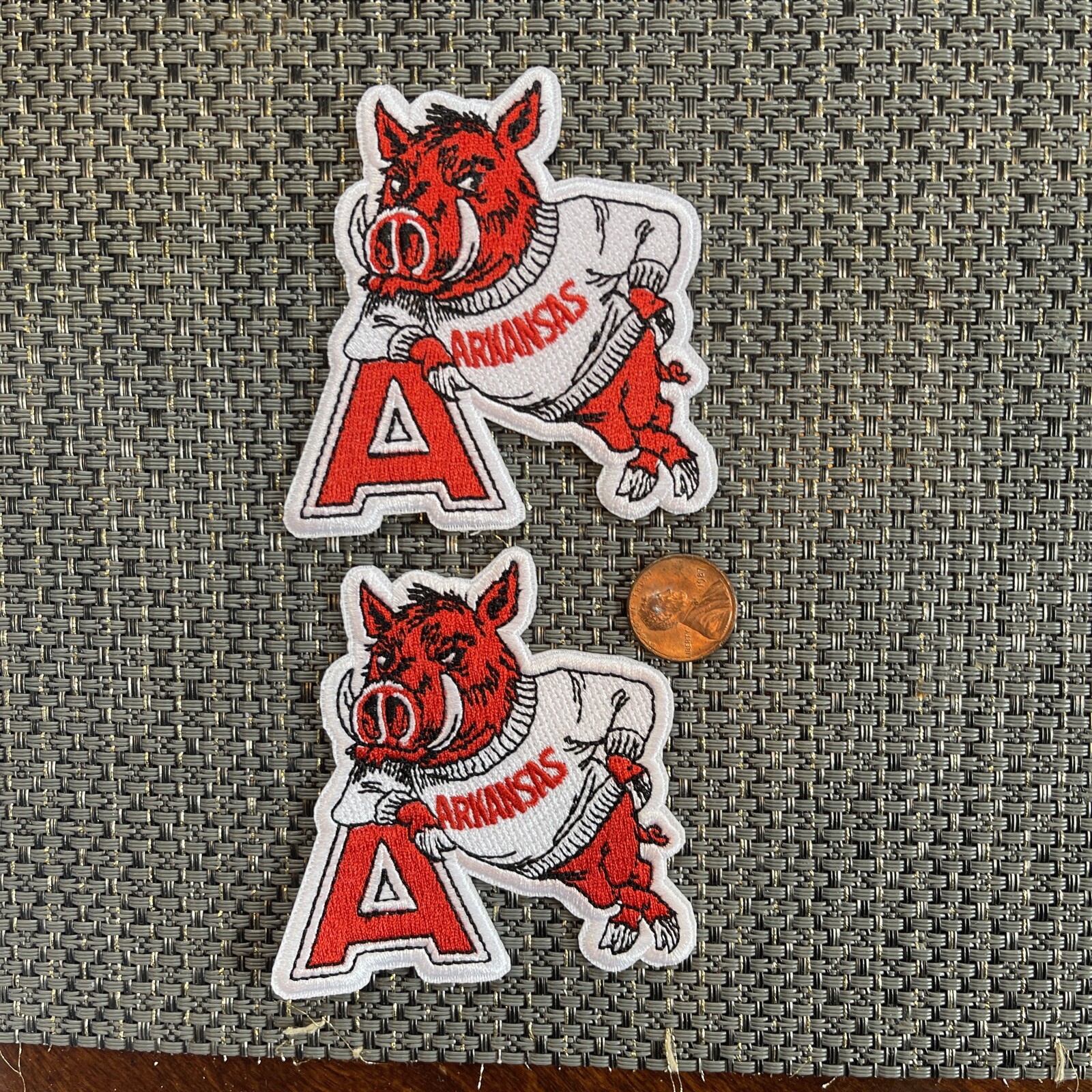 (2) Arkansas Razorbacks HOGS RARE Iron-On Patches patch lot 3" X 2.5 | eBay