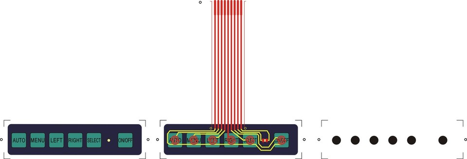 5 PCS 1x6 Matrix Array 6 Key Membrane Switch Keypad Keyboard 1*6 Keys ...