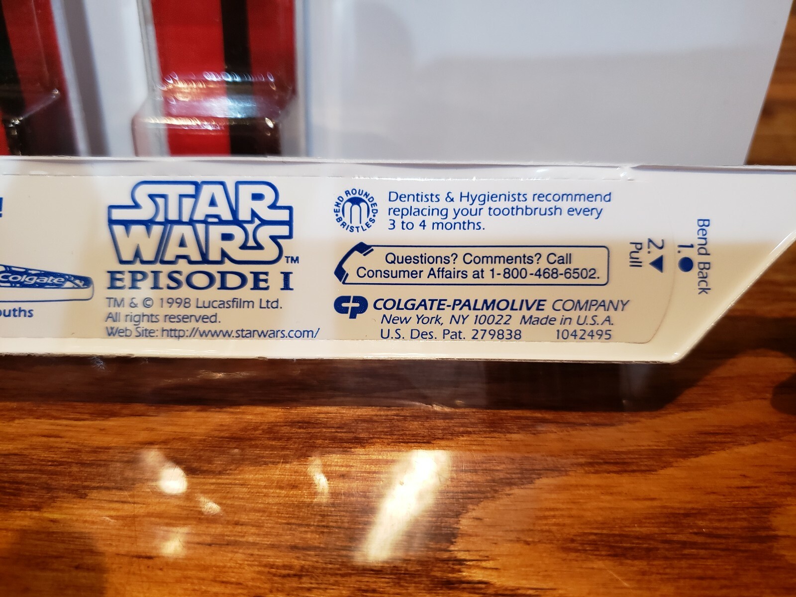 1998 COLGATE STAR WARS EPISODE 1 TOOTHBRUSHES set of 4 - MInt Condition ...