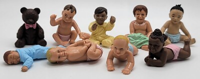 Safari BUNDLE OF BABIES Toy Figures Blanket Block Party Baby Shower ...