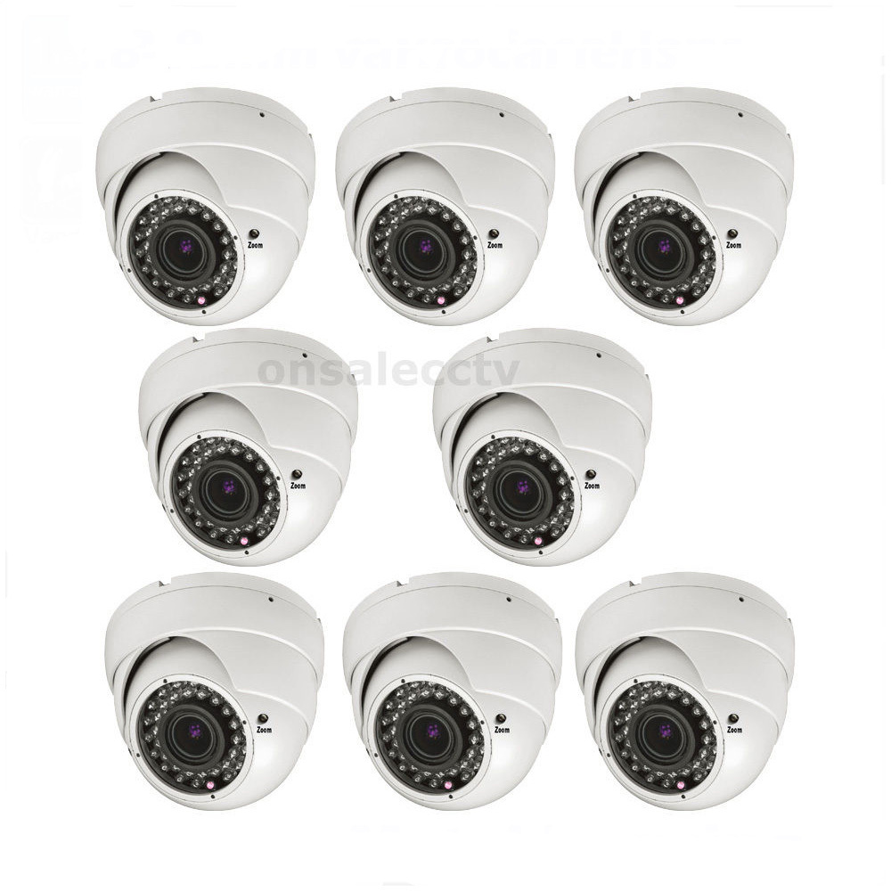 Amview 1800TVL 36IR 2.8-12mm Vari-Focal 97.5ft Dome Security Camera AC ...