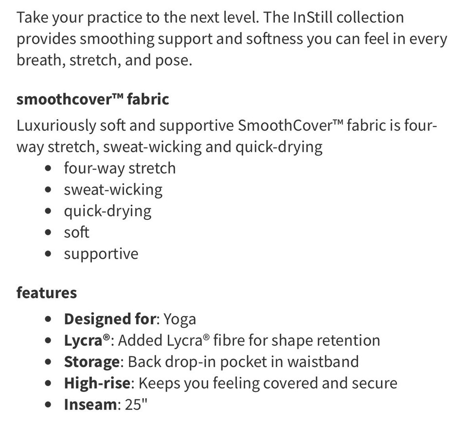 Lululemon Women's 4 InStill High Rise 25” Tight Warped Grain Alpine ...