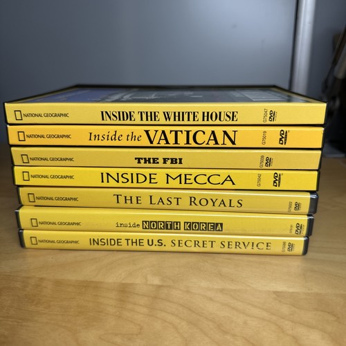 LOT (7) National Geographic DVD Mecca FBI Royals White House N. Korea ...