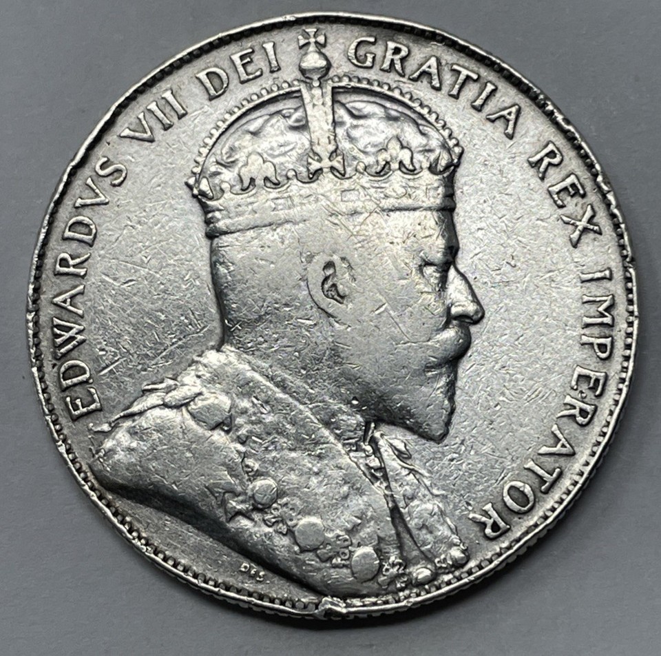 1908 Canada Silver 50 Cent. VF Detail, Cleaning/Dent. D-1320 | eBay