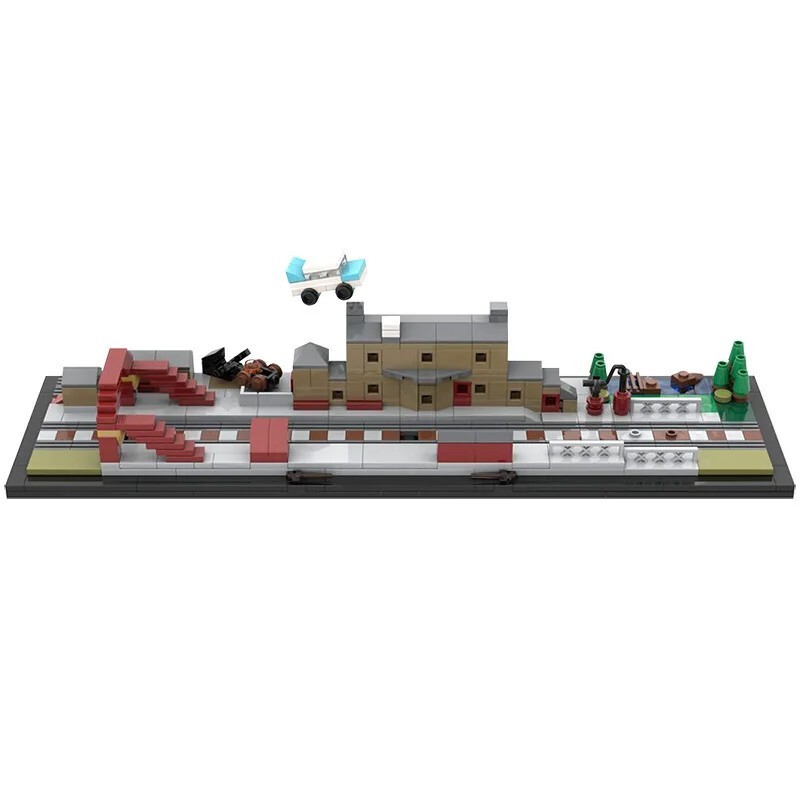 MOC Skyline Model Magic World Express Train Station Street View ...