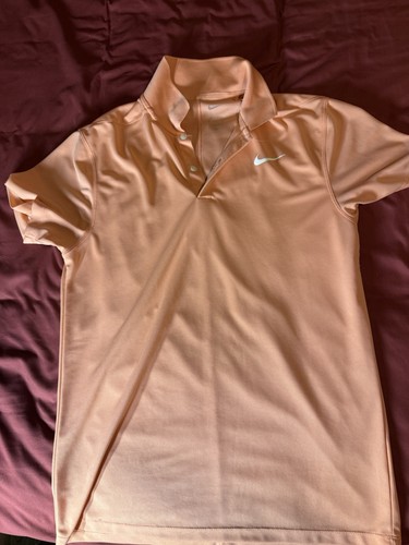 Nike Dri-Fit Polo Peach Men’s Small | eBay