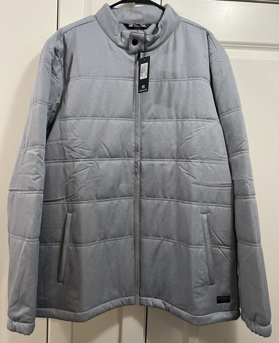 Travis Mathew Men's Interlude Puffer Jacket XL Full Zip Heather Grey ...
