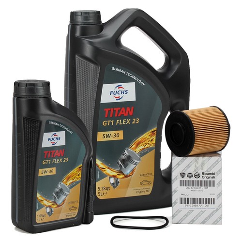 6L 6 Liter FUCHS Motoröl 5W30 + ORIGINAL ALFA ROMEO FIAT Ölfilter ...