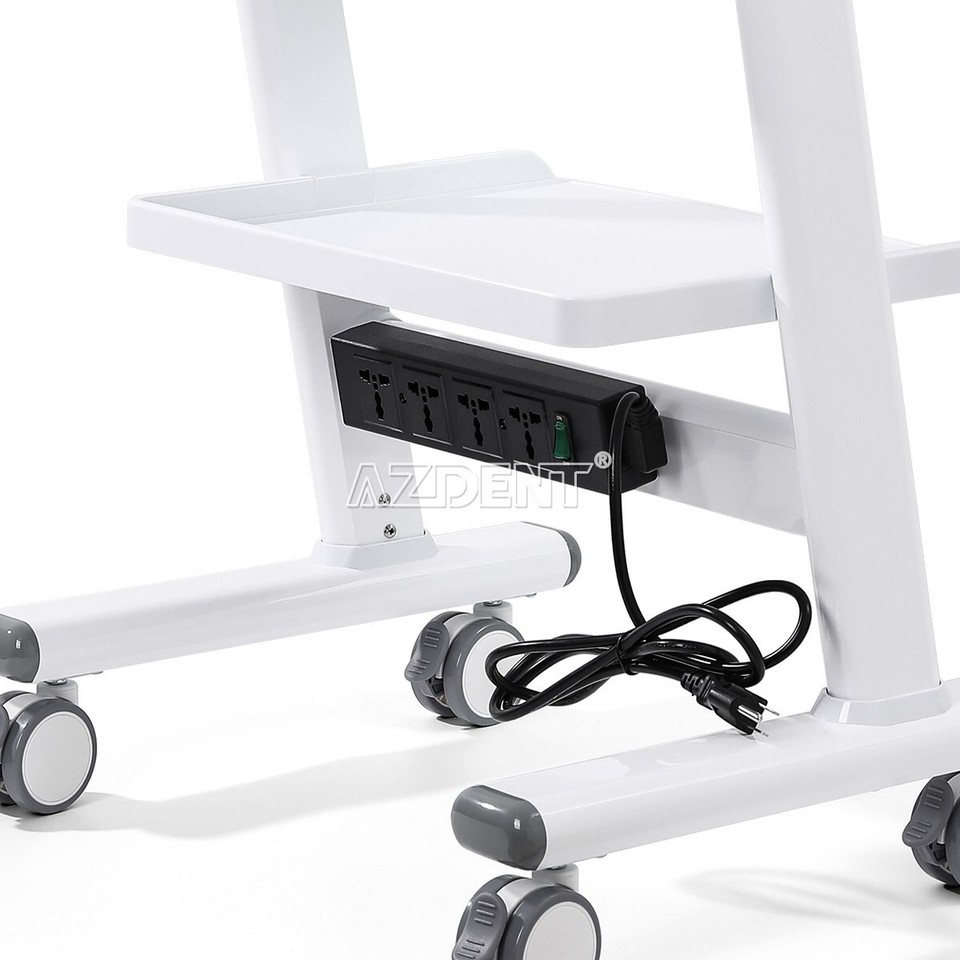 Three Layer Dental Trolley Mobile Instrument Cart Medical Tool Cart ...